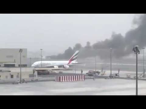 Emirates airline plane 'crash lands at Dubai International Airport ...