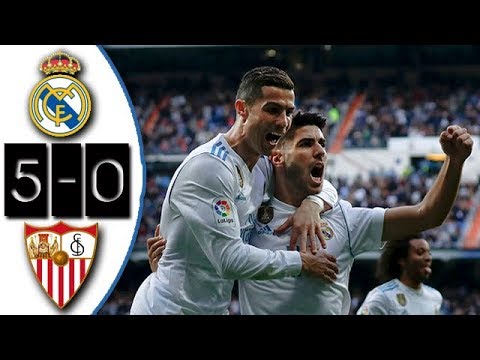 Real Madrid vs Sevilla 5-0 Resumen Highlights Goles Goals La Liga 09/12/2017