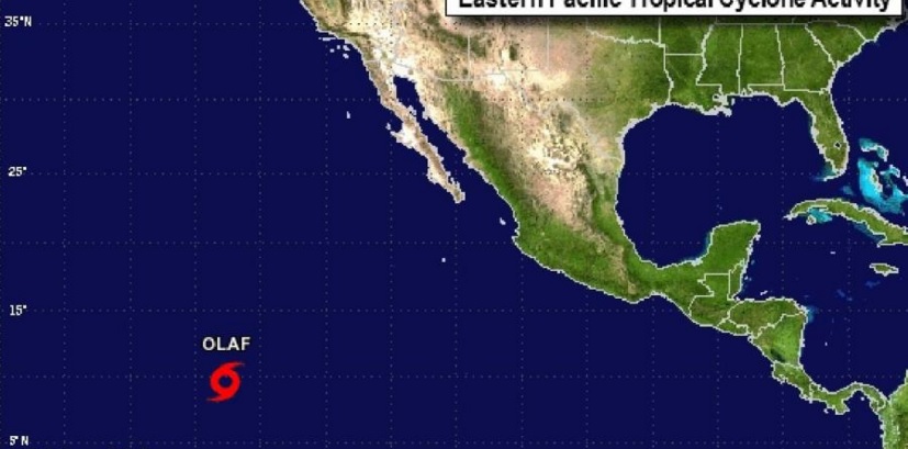 Tormenta tropical Olaf se forma en el Pacífico