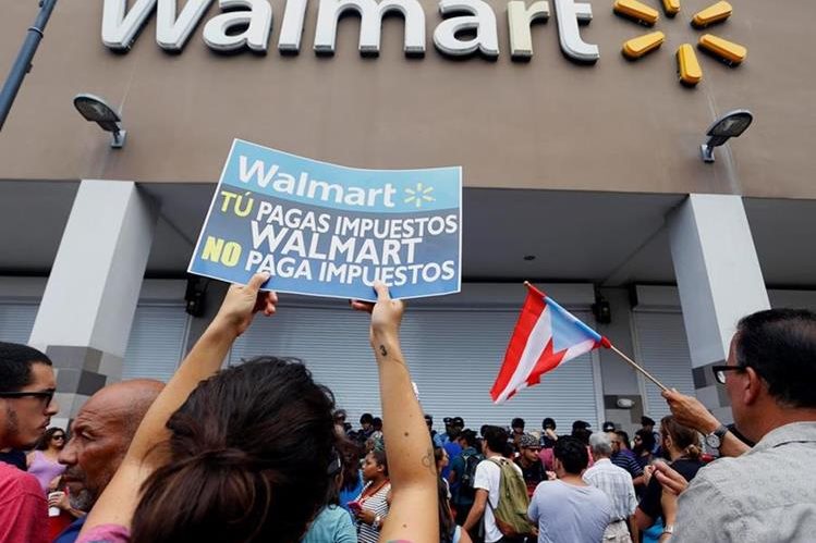 Protestan contra política laboral de Walmart en Puerto Rico
