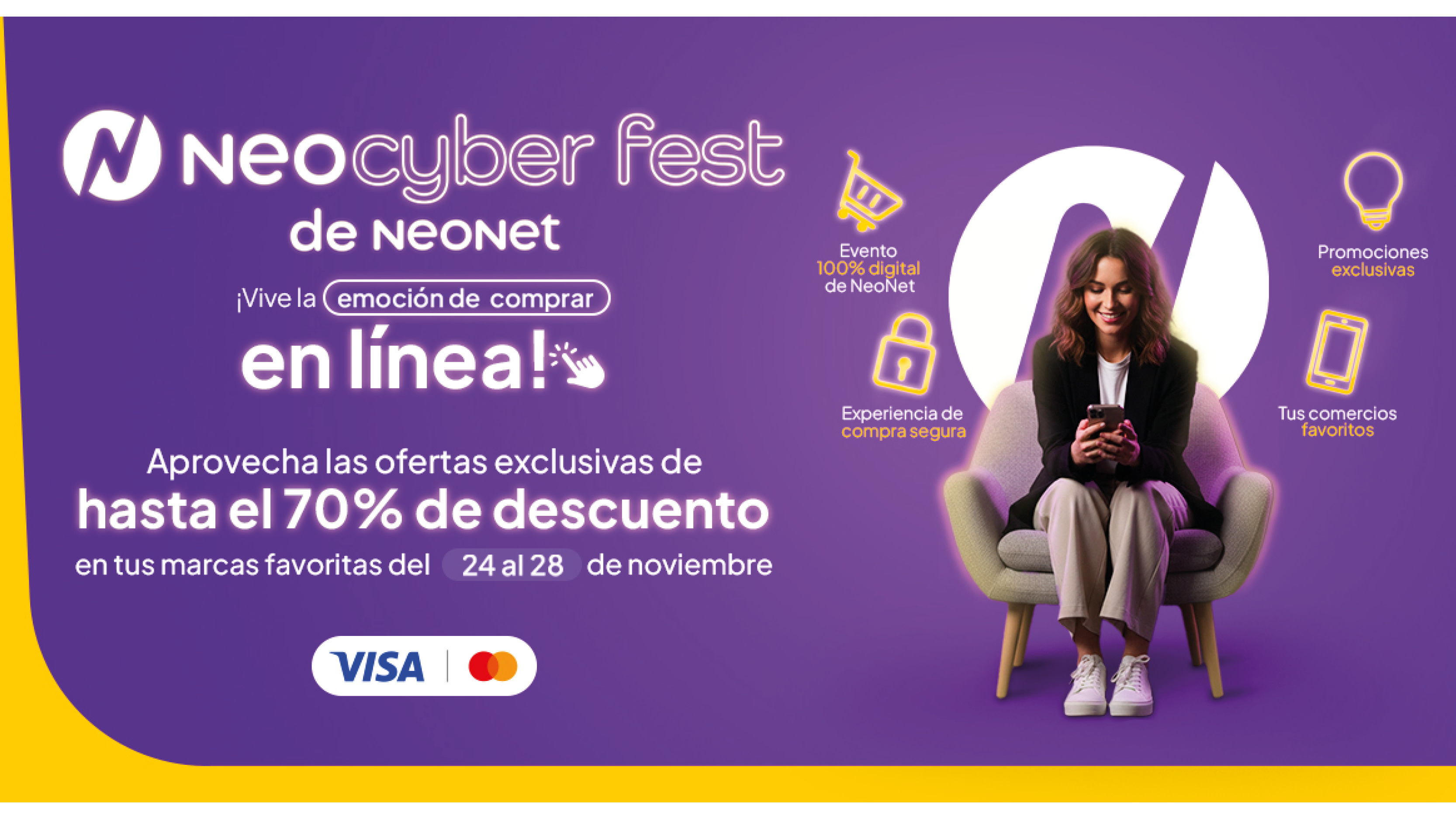 ¡Descubre las mejores ofertas en línea en el NeoCyber Fest de NeoNet!