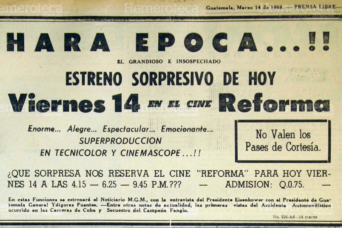 Función sorpresa en cine Reforma