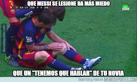 Los memes no perdonan la lesión de Messi