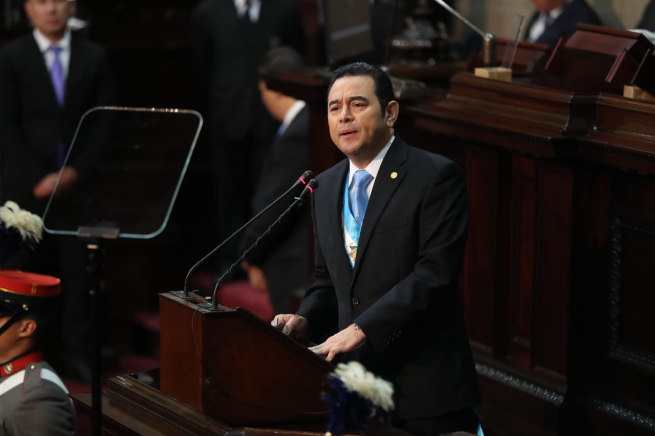 Los ocho logros parciales que destacó Jimmy Morales en su informe