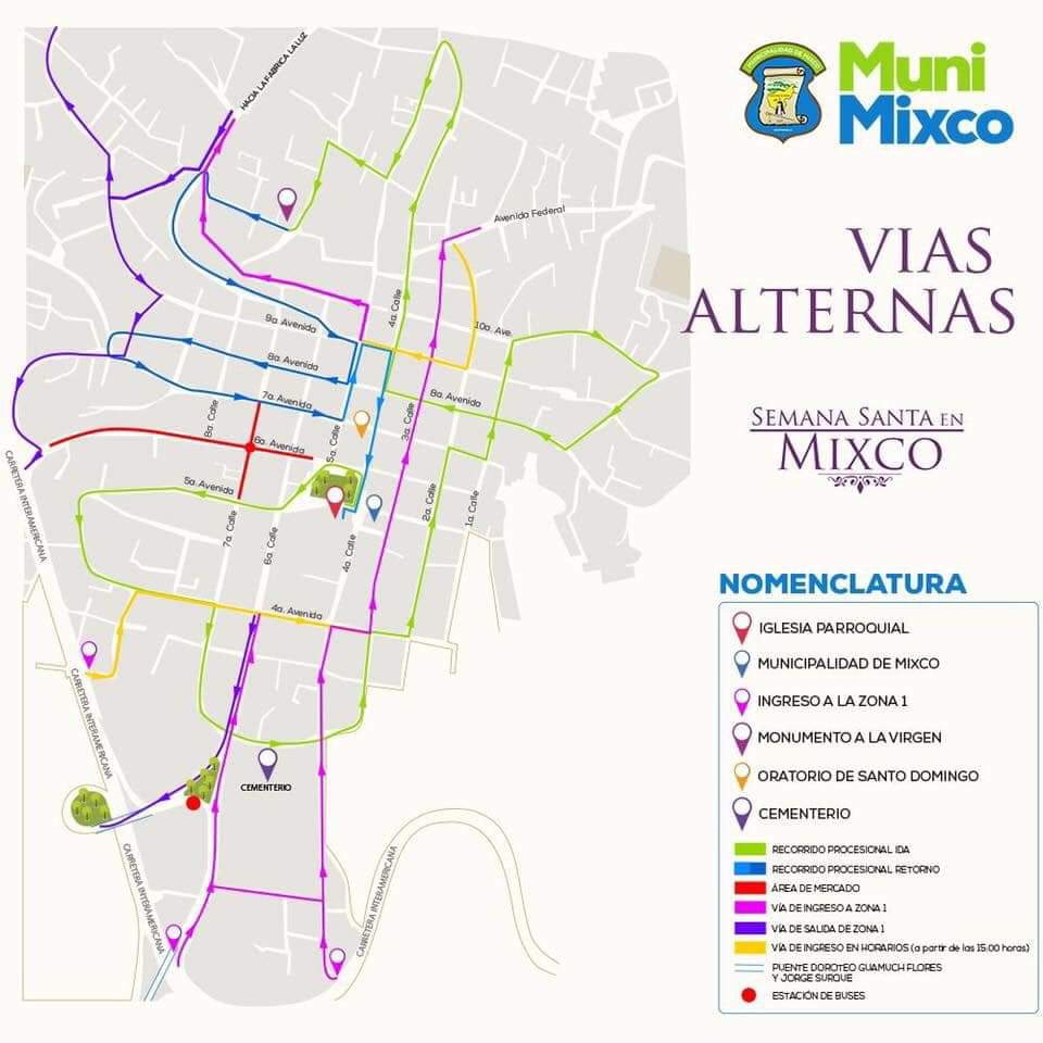 Ochenta y siete procesiones recorrerán las 11 zonas de Mixco