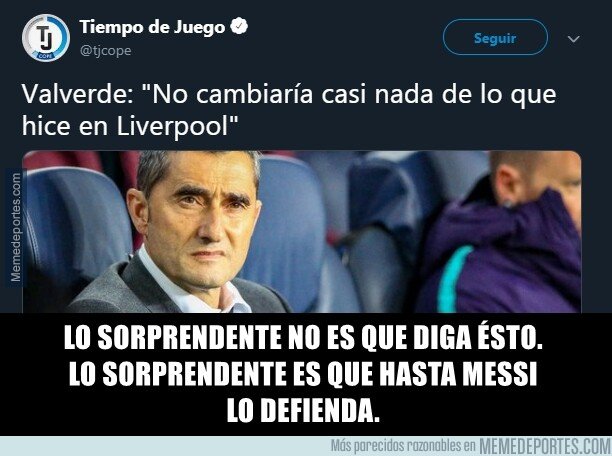 Valverde protagoniza los memes y la afición en redes pide su renuncia