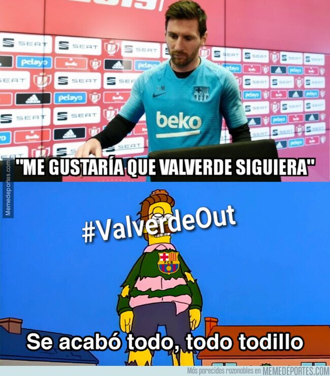 Valverde protagoniza los memes y la afición en redes pide su renuncia