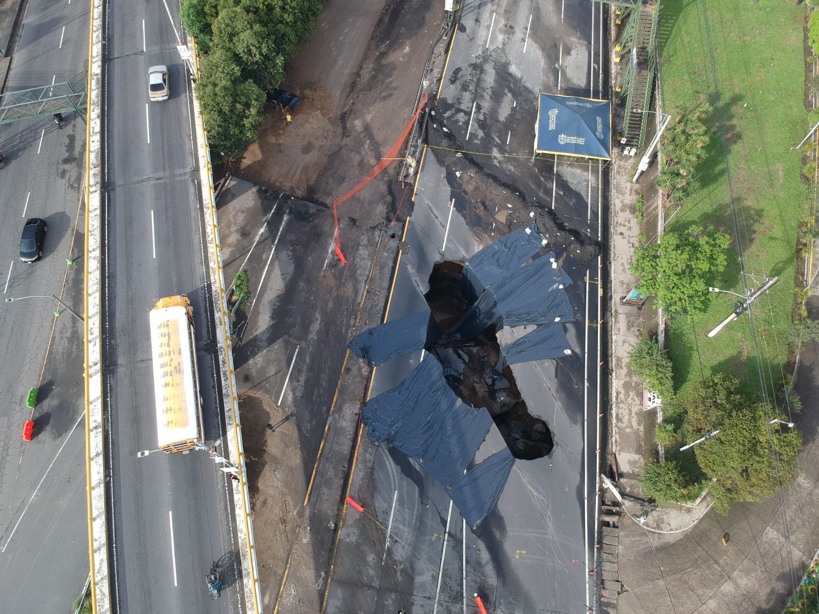 IMÁGENES: Hundimiento en Villa Nueva se extiende por varios metros y ...