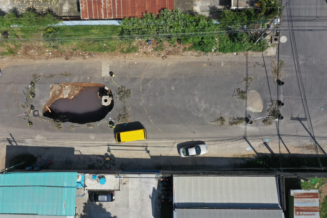 Hundimiento en Mixco: imágenes muestran la magnitud del socavón y esto dicen las autoridades