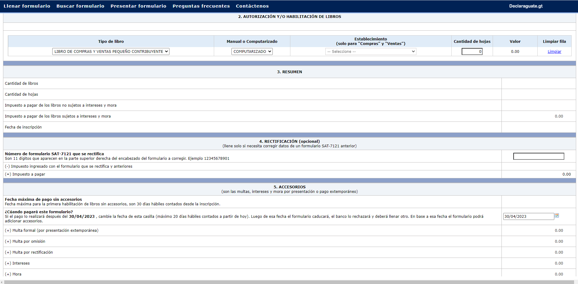 Cómo llenar el libro electrónico tributario de la SAT