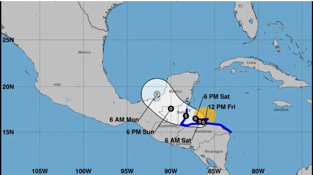 Tormenta Sara avanza lento y podría descargar copiosas lluvias en el país