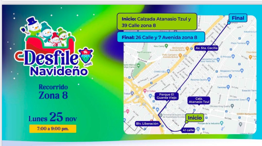 Desfiles Navideños: Horarios y recorridos para este 25 de noviembre