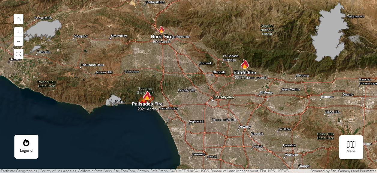 ¿Dónde están los incendios que han evacuado a más de 30 mil personas en California?