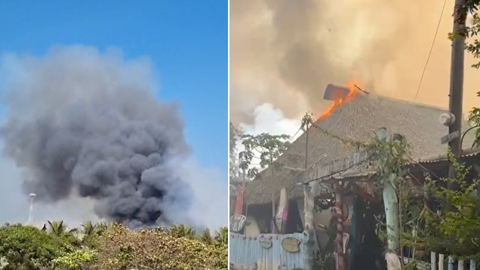 Restaurantes, hoteles y ranchos se incendian en El Paredón, Sipacate
