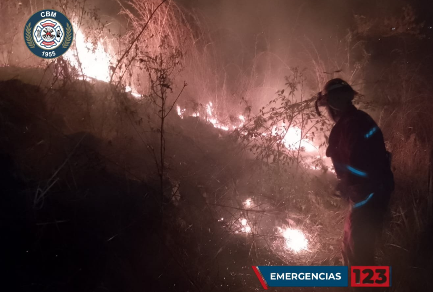 “Casi a totalidad” bomberos controlan el incendio forestal de la ruta ...