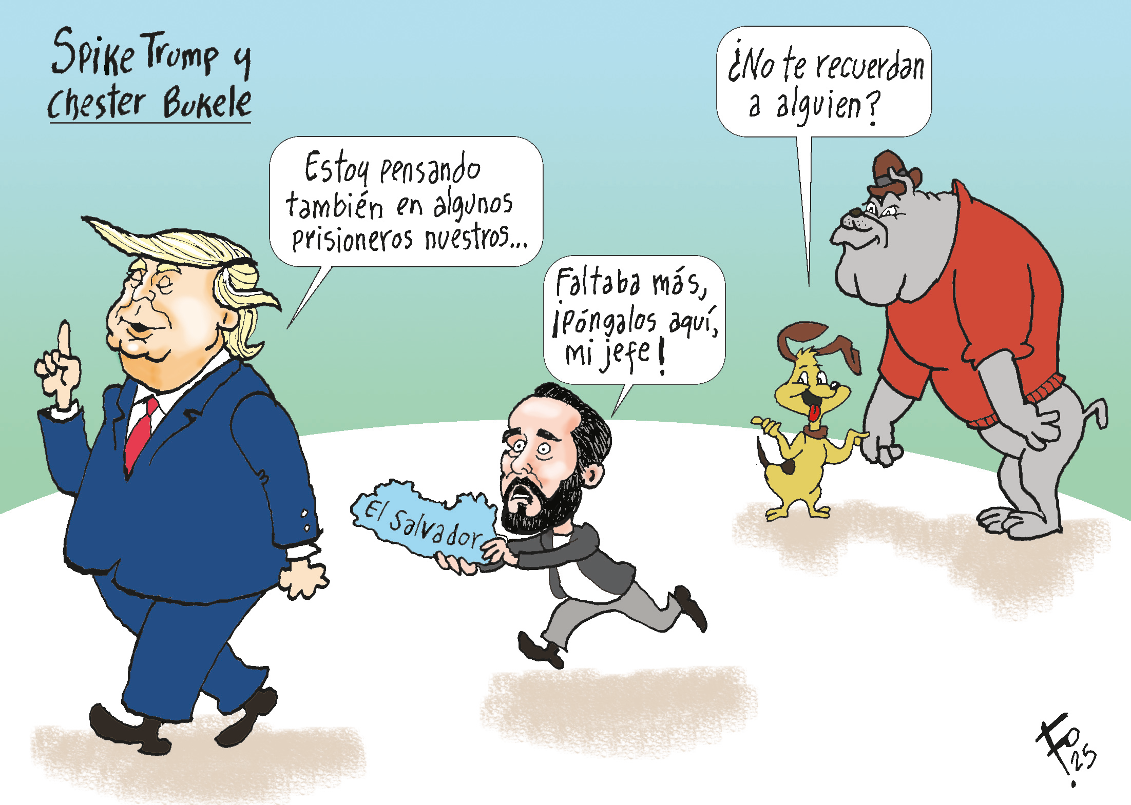 Spike Trump y chester Bukele