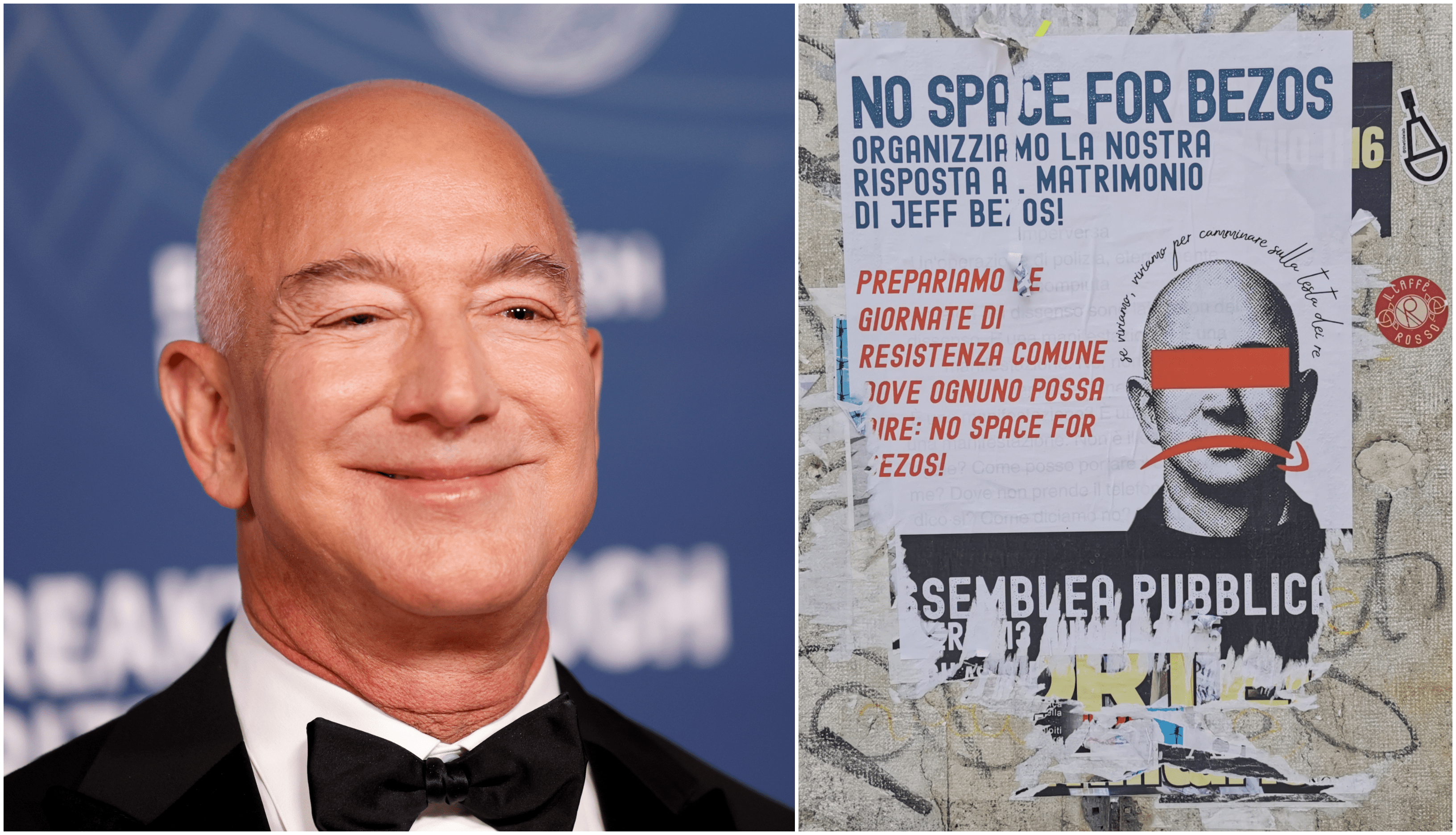 La boda de Jeff Bezos genera una ola de protestas en Venecia: "Debería ...