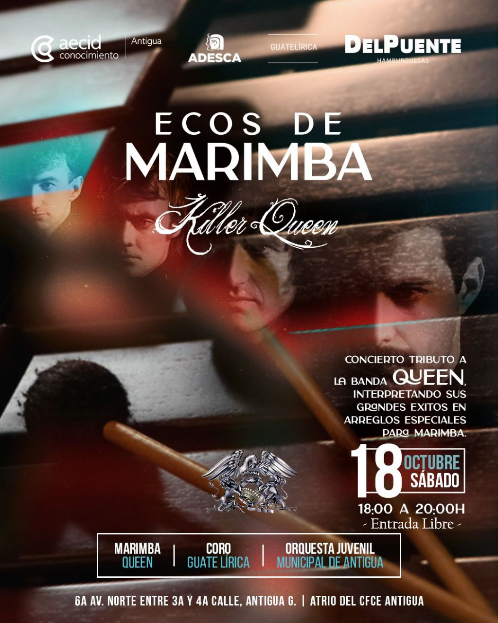 Marimba y rock se unen en tributo a Queen en el corazón de Antigua ...