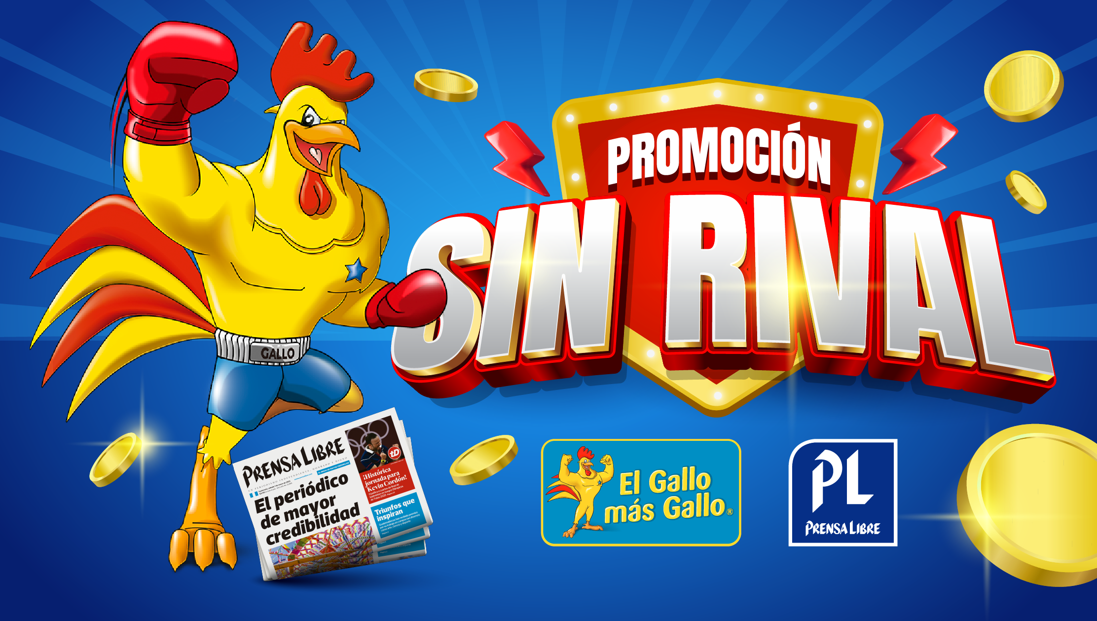 Prensa Libre y el Gallo más Gallo lanzan la "Promoción sin rival"